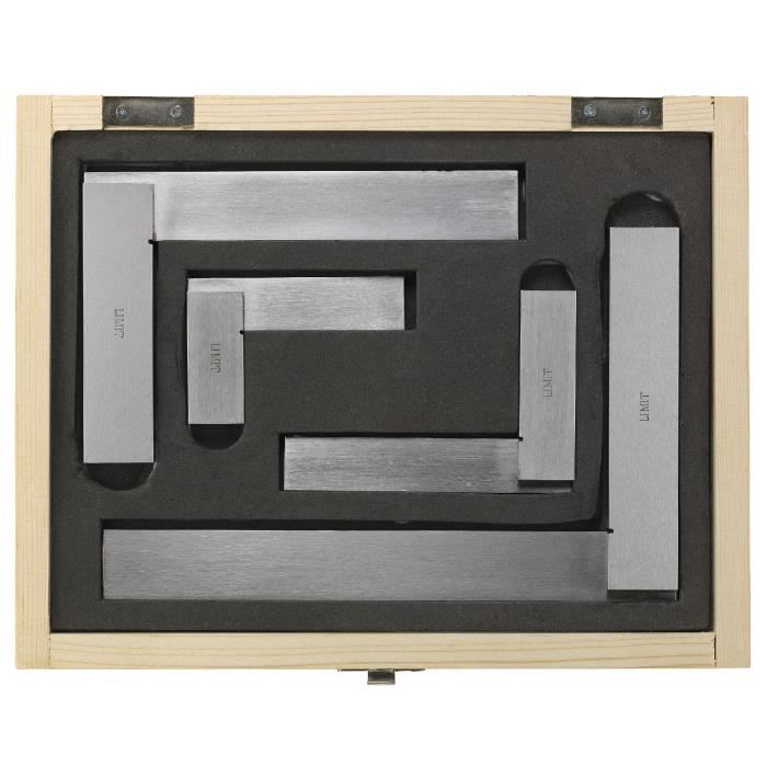 Set de 4 équerres à chapeau de précision DIN875/2 Limit BWHSET - Cdiscount Bricolage