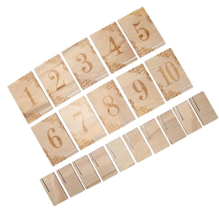 Minifinker numéros de table en bois Numéros de Table de mariage en bois ...
