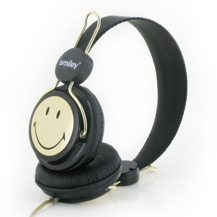SMILEY Casque audio Black Golden Effect - Cdiscount TV Son Photo