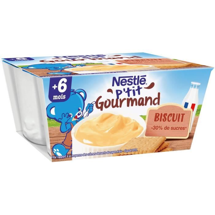 NESTLE FRANCE P'tit Gourmand Biscuit - Dès 6 mois 4x100 g - Cdiscount ...