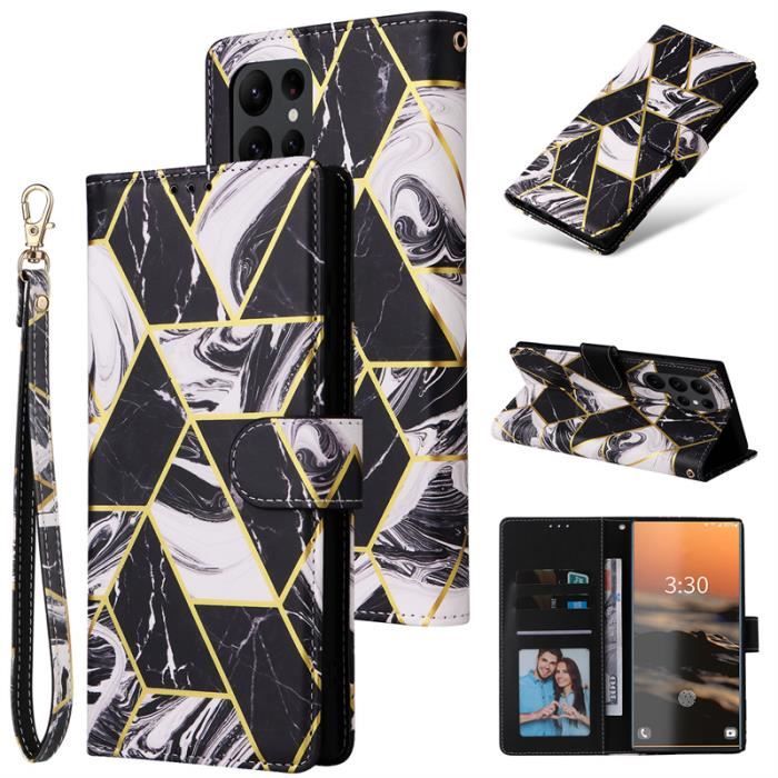 Pour Samsung Galaxy S23 Ultra 6.8" Etui Housse Téléphone Patchwork de ...