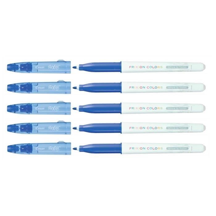Feutre effaçable - PILOT - FRIXION COLORS - Lot de 5 - Pointe Moyenne ...