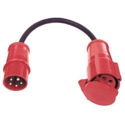 Câble adaptateur CEE avec fiche CEE 5POL 16 vers couplage CEE 32A ...