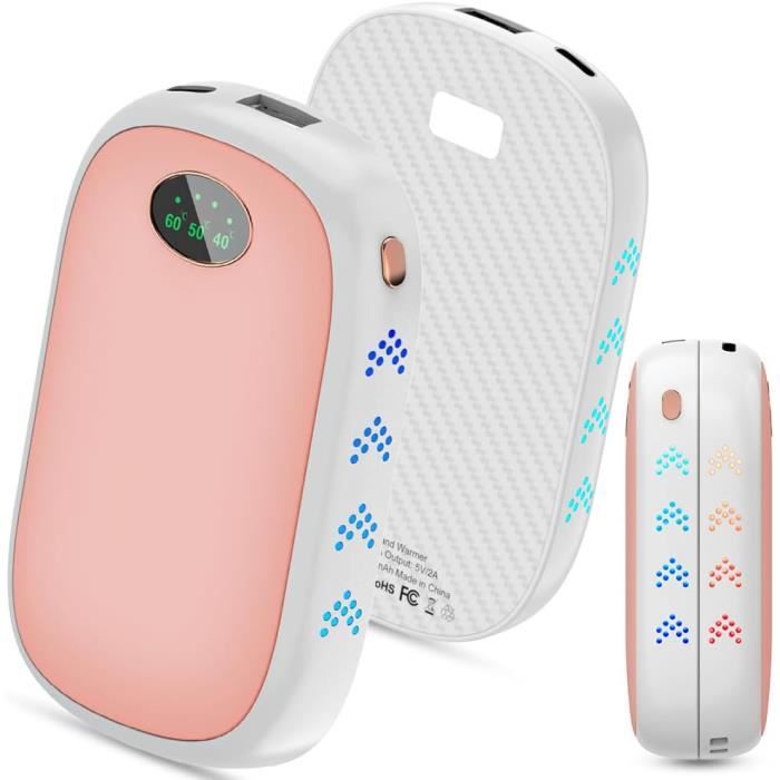 Chauffe Main Rechargeable 5000mAh*2Packs, Chaufferette Main électrique ...