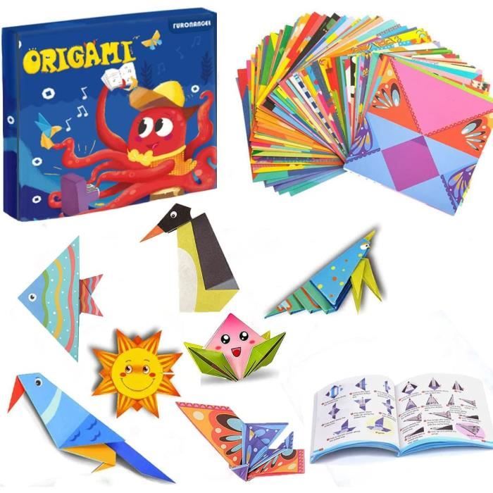 Afufu Papier Origami 108 Feuilles (14x14 cm) Double Face Papier Origami ...