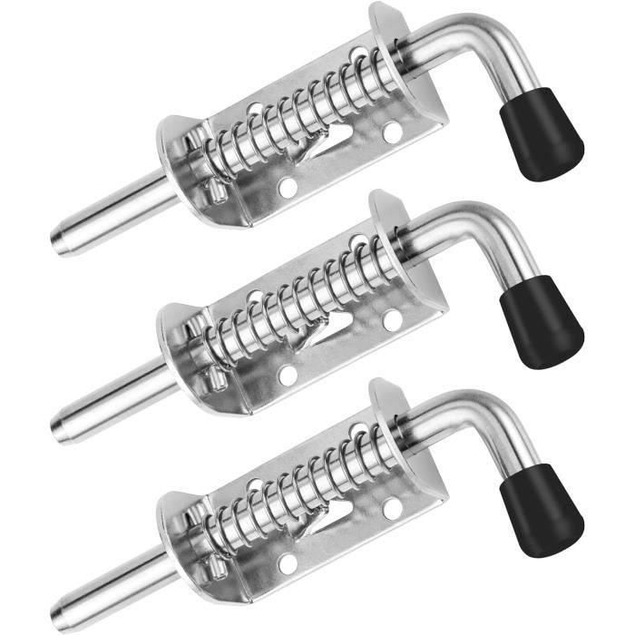 3 Pièces Verrou À Boulon Loquet À Ressort En Acier Inoxydable Loquet ...