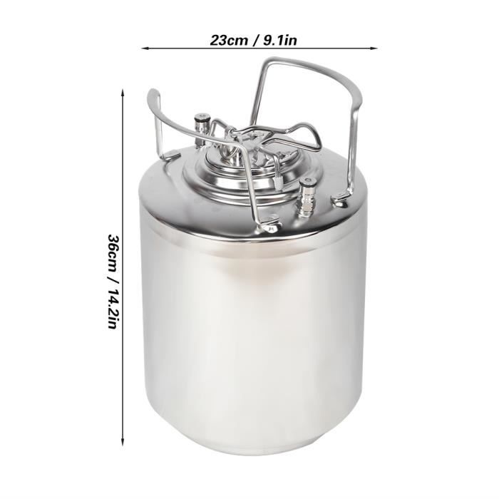 10L 304 En Acier Machine À Bière Baril de bière CO2 Chargeur Connecteur Ensemble -Vvikizy ...