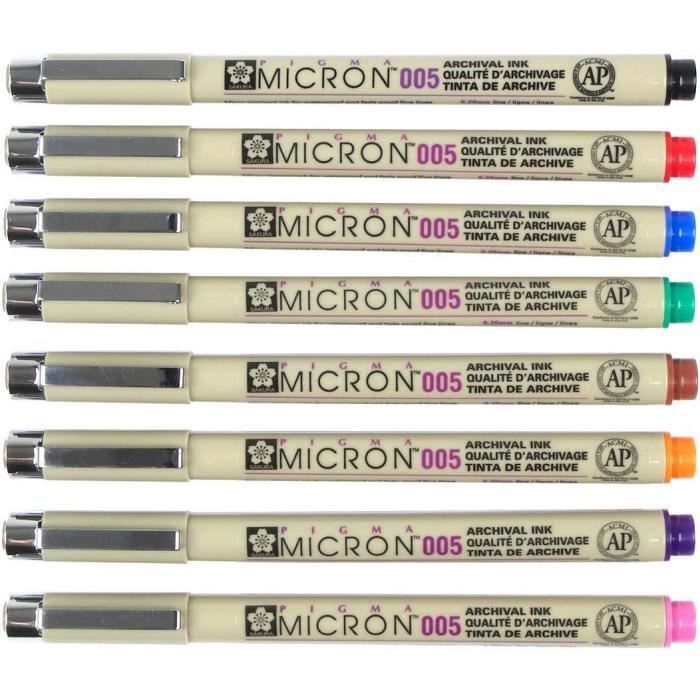 Pigma Micron Drawing Pen - Red - 005 (0.2Mm)[u1360] - Cdiscount Beaux ...