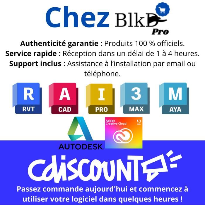 Logiciels - Autodesk - Autocad 2022 - Version Complète - Windows ...