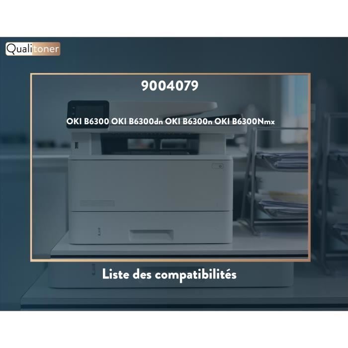QUALITONER - x1 Toner - 9004079 Noir - Compatible pour OKI B6300 OKI ...