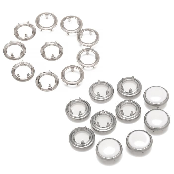 12mm PRYM Pearl Snap Poppers Boutons Pression à Anneau à Griffes ...