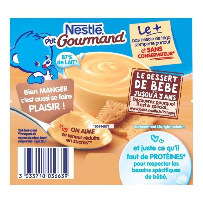NESTLE FRANCE P'tit Gourmand Biscuit - Dès 6 mois 4x100 g - Cdiscount ...