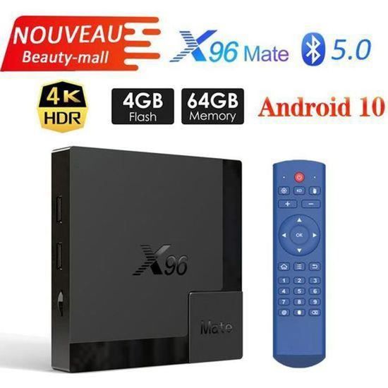 Android TV BOX X96 Mate Android 10 4GRAM 64G Coretx-A53 BT50 4K 60FPS 5GWIFI - Cdiscount TV Son ...