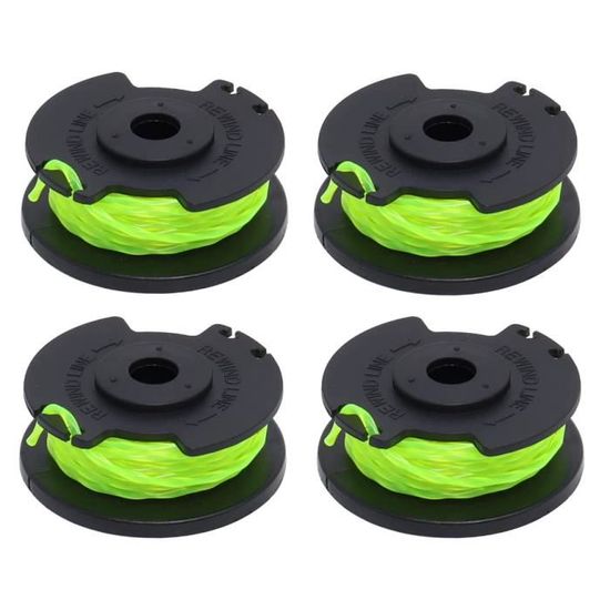 Lot de 4 Bobine de coupe-bordure avec fil Compatible avec Ryobi Tige ...