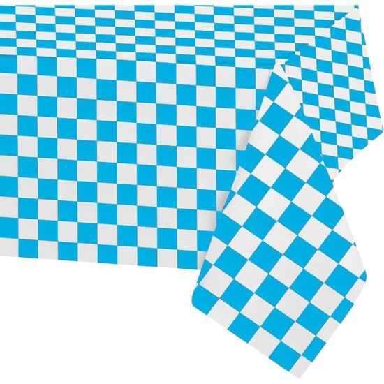 Nappe Jetable Bleue À Carreaux De 137 X 274 Cm, Nappe Rectangulaire En ...