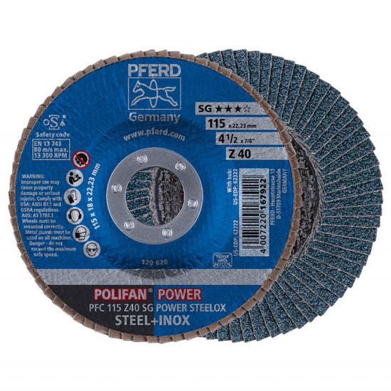Disque à lamelle PFC 125 Z 40 SG POWER STEELOX - PFERD - 67784125 - Cdiscount Bricolage