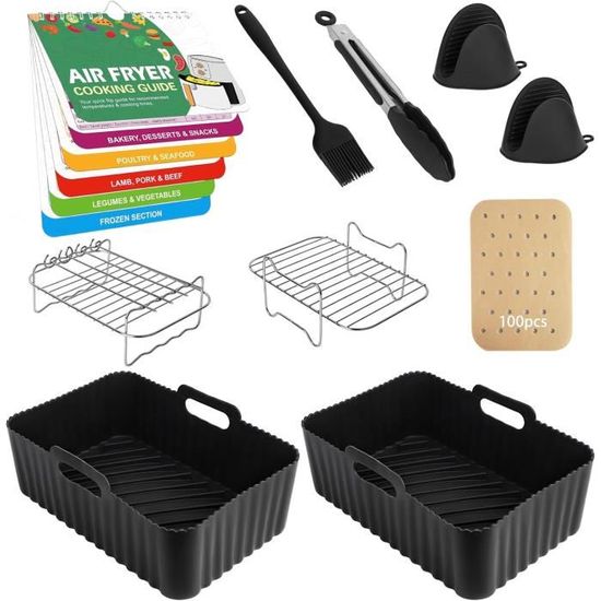 Accessoires De Friteuse À Air, Doublures En Silicone Pour Friteuse À Air Ninja Af400Uk Af300Uk ...