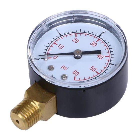 Manomètre de Pression D'eau D'huile D'air de 1,97 inchde Diamètre 1/4 ...
