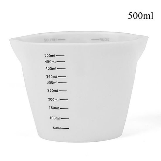 VERRE DOSEUR,D-500ml--Tasse à mesurer de 250ML-500ML-1000ML, pointe en plastique, pichet à bec ...