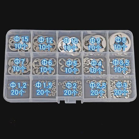 RONDELLE,200 MIX--Rondelles fendues Circlip de retenue de sac en acier ...