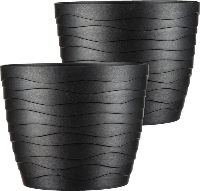 Pot De Fleurs Pot De Plantes En Plastique Lot De 2 Forme Ronde Cache ...