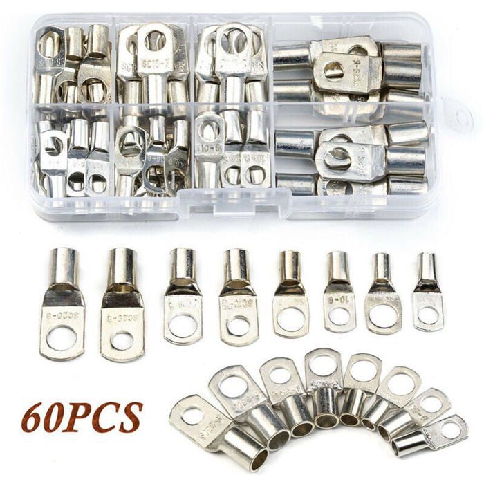 60 Pcs Cosses lectrique Trou boulon en Cuivre tam Connecteurs SC sertirsouder pour cble de 6m ...