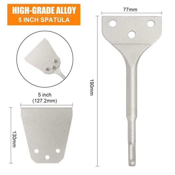 Enclume,Grattoir de Sol Incurvé SDS Plus,Marteau Électrique,Lame de ...