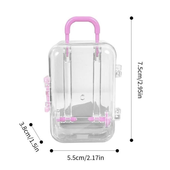 Mini valise de voyage à roulettes, boîte à bonbons, personnalisée ...