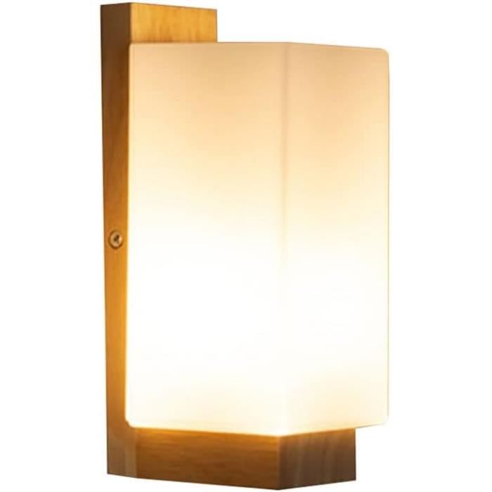 Lampes Murales Carrées Simples Japonaises E27 Base Bras En Bois ...