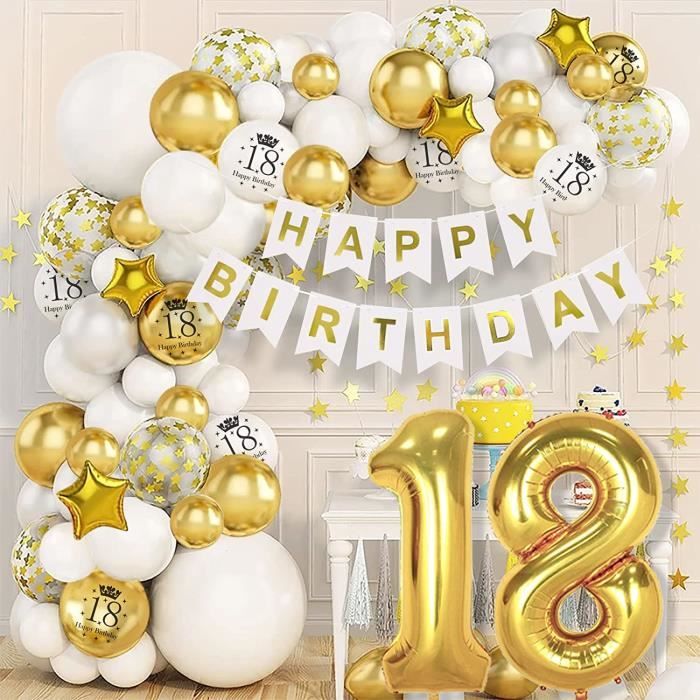 Deco Anniversaire 18 Ans, Decoration Anniversaire 18 Ans Garçon Fille ...