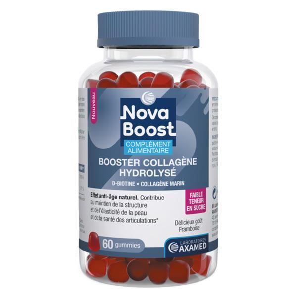 Novaboost Booster Collagène Hydrolysé Goût Framboise 60 gummies ...
