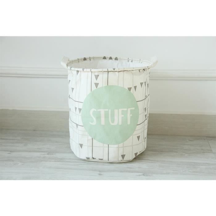 Panier à Linge en Tissu Coton Rangement Vêtement Pour Salle de Bain S ...