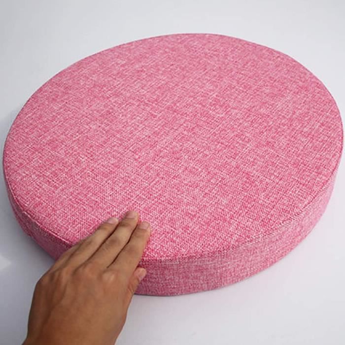 Coussin Tatami Rond Épais de 8cm - Rose - Diamètre 45cm - Cdiscount Maison