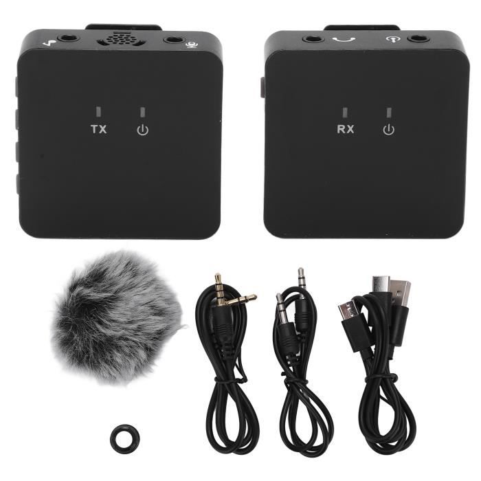 WEI Micro-cravate sans fil Clip de microphone Lavalier sans fil sur le ...