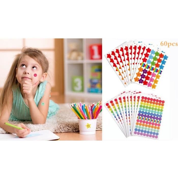 Gommettes Enfants 60 Feuilles Autocollants, Autocollants Enfants Cadeau ...