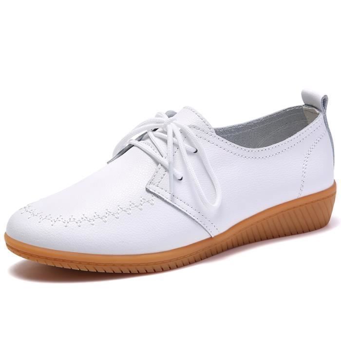 Chaussures Femme Chaussures cuir femme mode chaussures respirantes à ...