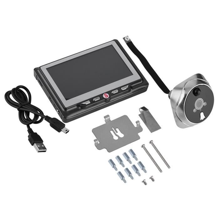 Mxzzand Caméra de porte Visionneuse de porte numérique et sonnette ...