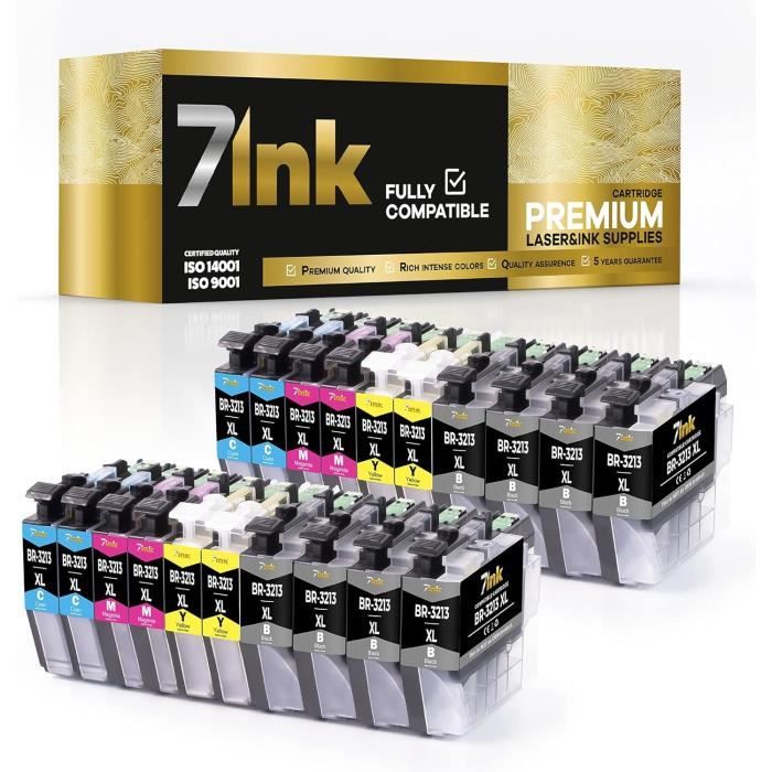 Cartouches D'Encre Compatibles De Rechange Pour Brother Lc3213 Et ... Cartouches D'Encre Compatibles De Rechange Pour Brother Lc3213 Et ...