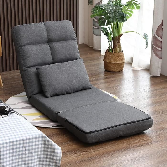 Fauteuil Sol Réglable En 14 Positions, Chaise De Sol, Fauteuil Salon ...