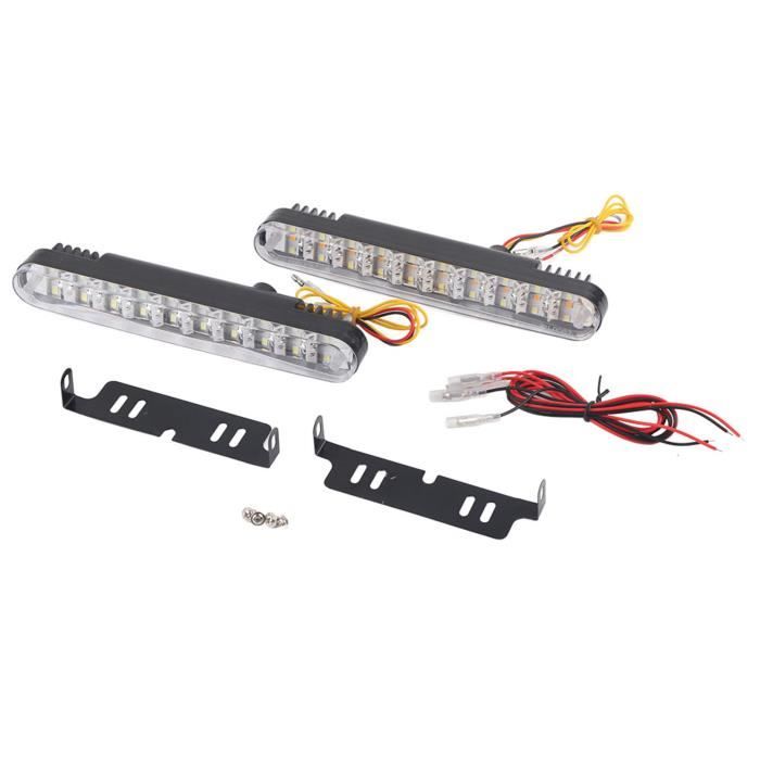 SURENHAP feux diurnes LED 2X 30 LED voiture 12V DC feux diurnes DRL ...