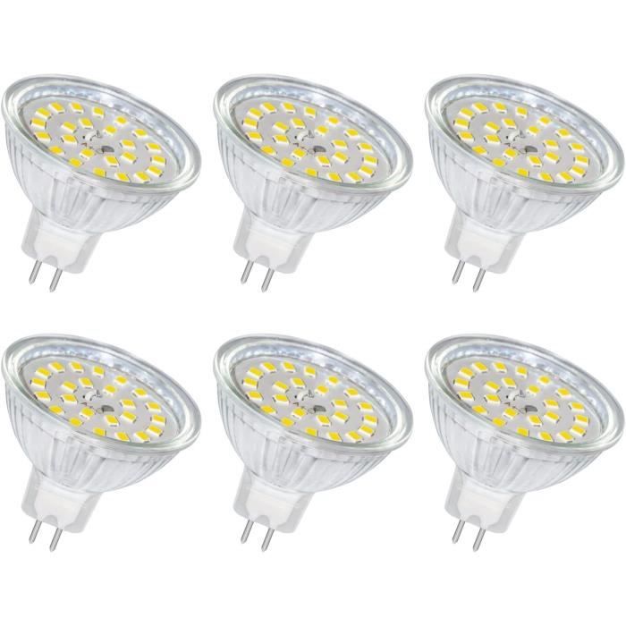 Ampoule Led Mr16 Gu5.3 12V 5W lumière blanche neutre 4000K, 500Lm non ...