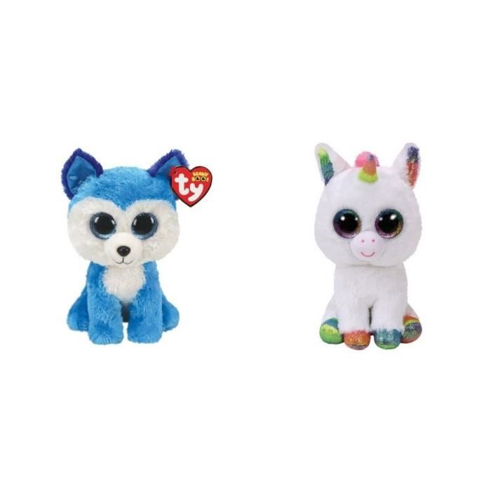 Ty - Peluches - Beanie Boo's - Prince Husky & Pixy Licorne - Cdiscount ...