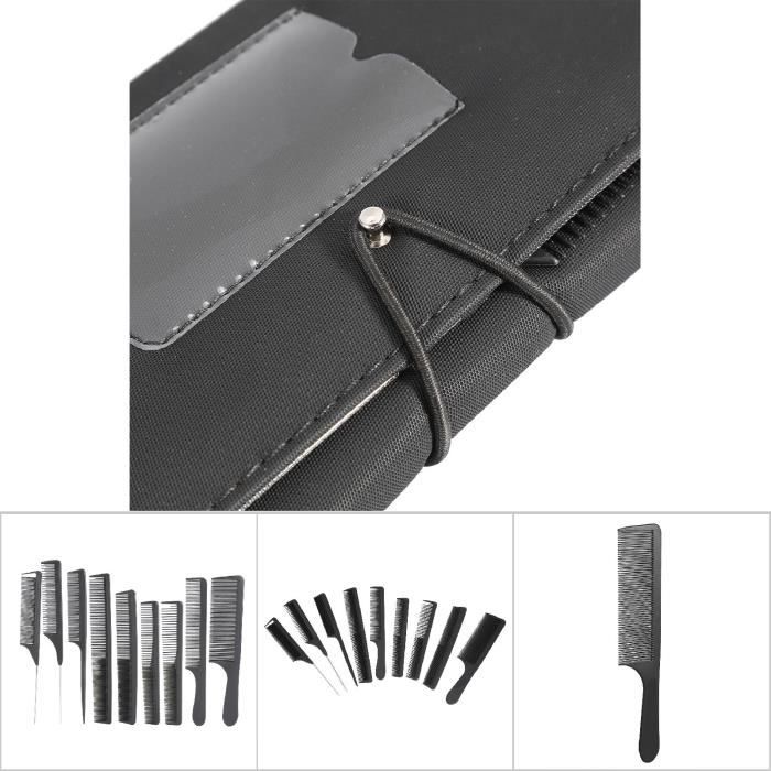 VGEBY 9 pcs Peigne de coiffure à la mode avec trousse d'outils de ...