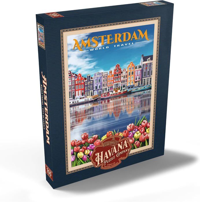 Amsterdam, Pays-Bas - Ville des Canaux - Premium 200 Pièces Puzzle ...