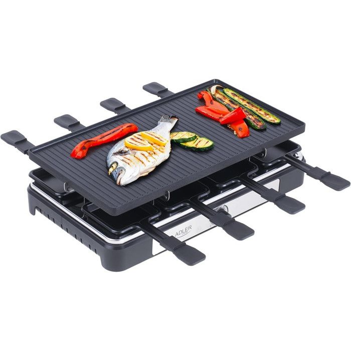 Raclette électrique ADLER AD6616 avec poêle - Plancha sans fumée de ...