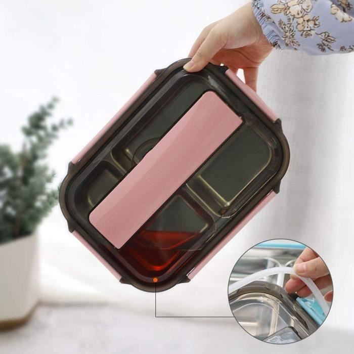 Boîtes Bento, Bento Box Lunch Box, Étanches Acier Inoxydable Boîte à ...