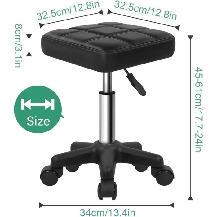 Tabouret Roulant Carré Avec Tabouret À Roulettes Chaise Stool Pivotant ...