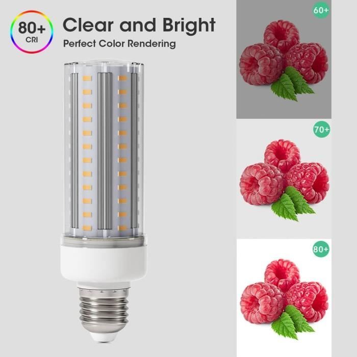 Ampoules Led, E27 20W Led Ampoule De Maïs Équivalent Halogène 200W, 3000K Blanc Chaud Led Maïs ...