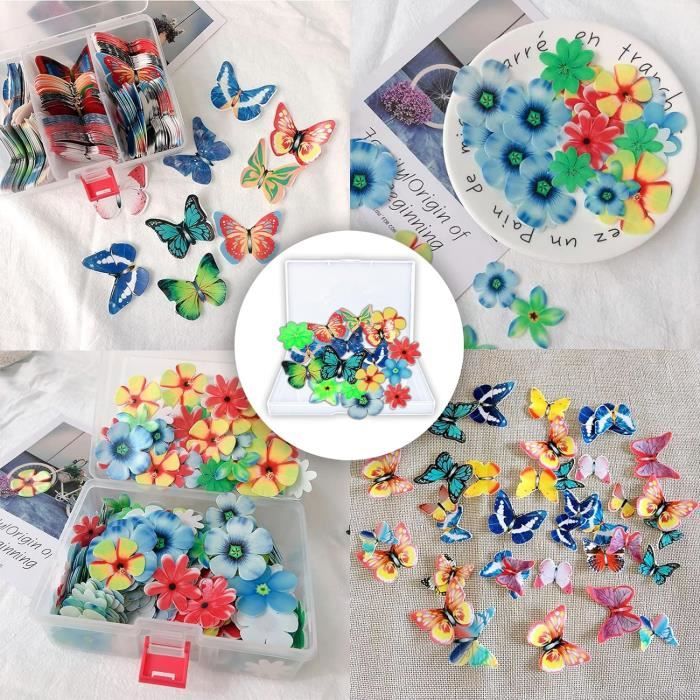 101 Pièces Comestibles Gâteau Topper De Papillon, Beaux Papillon ...