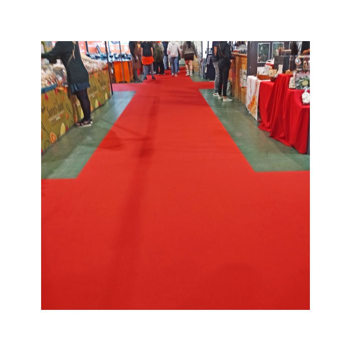 Moquette Stand Expo - Rouge vif - Rouleau de 2m x 52m - Cdiscount Bricolage